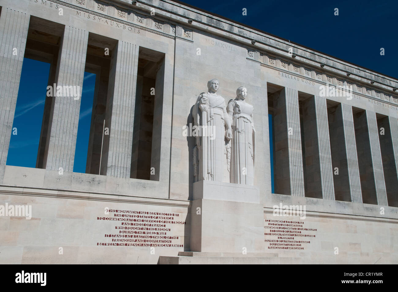 Chateau-Thierry American Monument, WW1 US memorial, France Stock Photo ...