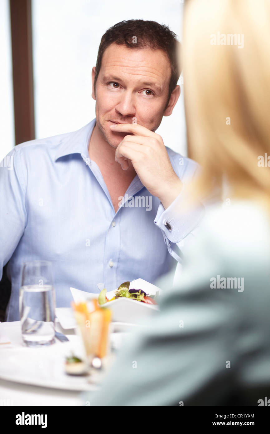 Business people talking in cafe Stock Photo - Alamy