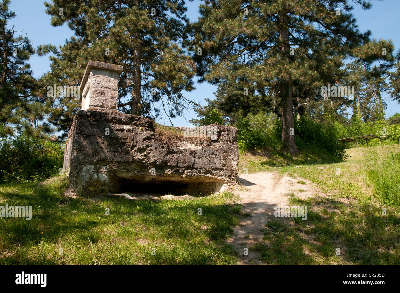 WWI bunker, Plateau de Californie, Chemin des Dames, Picardy, France ...