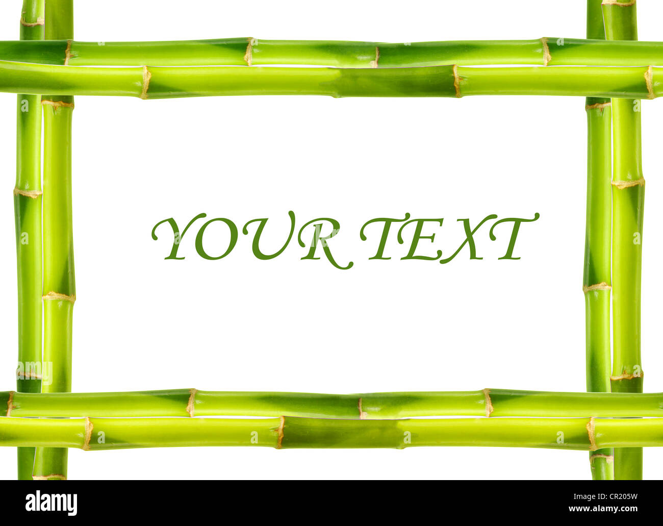 Bamboo frame made of stems Stock Photo - Alamy