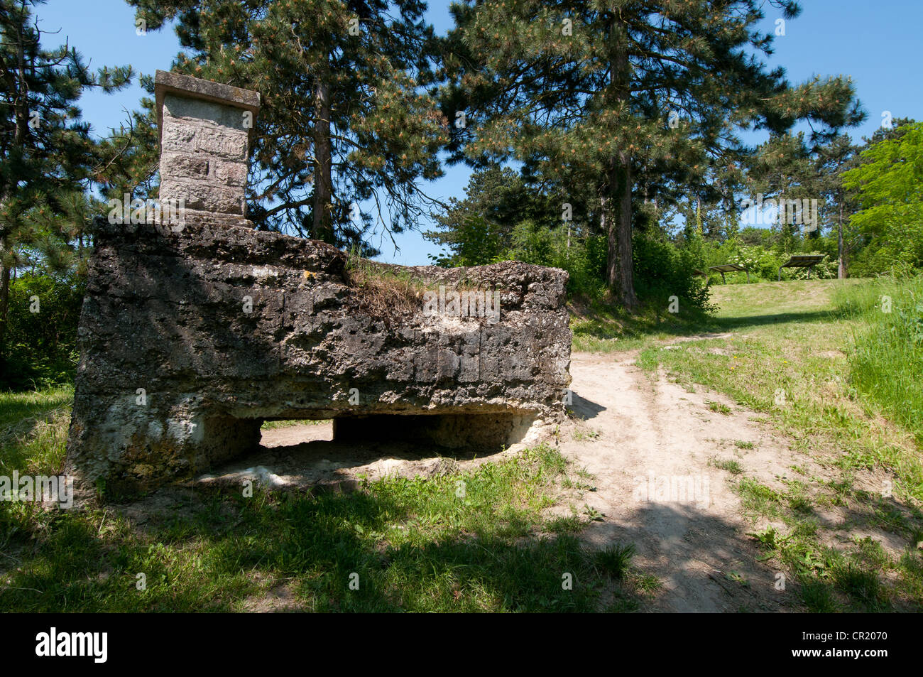 WWI bunker, Plateau de Californie, Chemin des Dames, Picardy, France ...