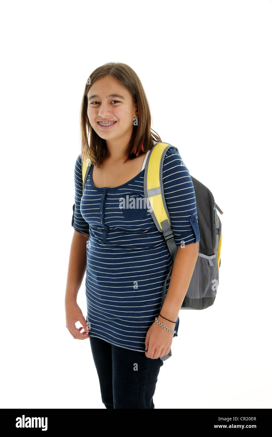 Picture of a child going to school set on white background Stock Photo ...