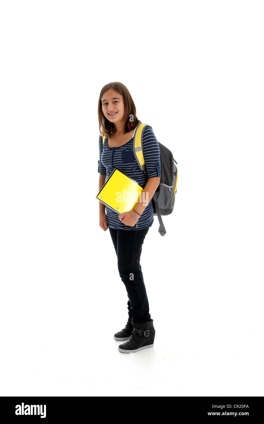 Picture of a child going to school set on white background Stock Photo ...