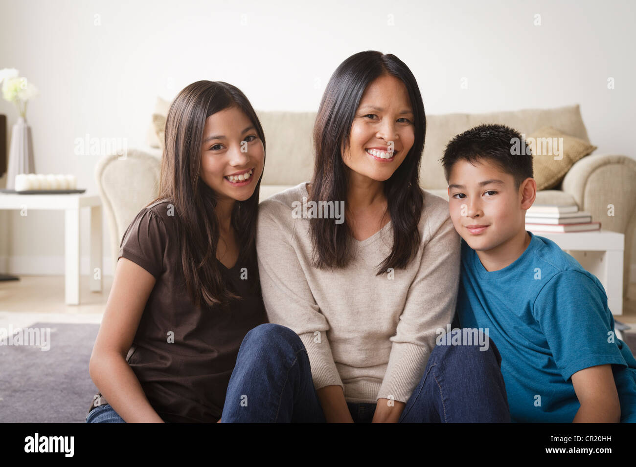 USA, California, Los Angeles, Portrait of cheerful family Stock Photo ...