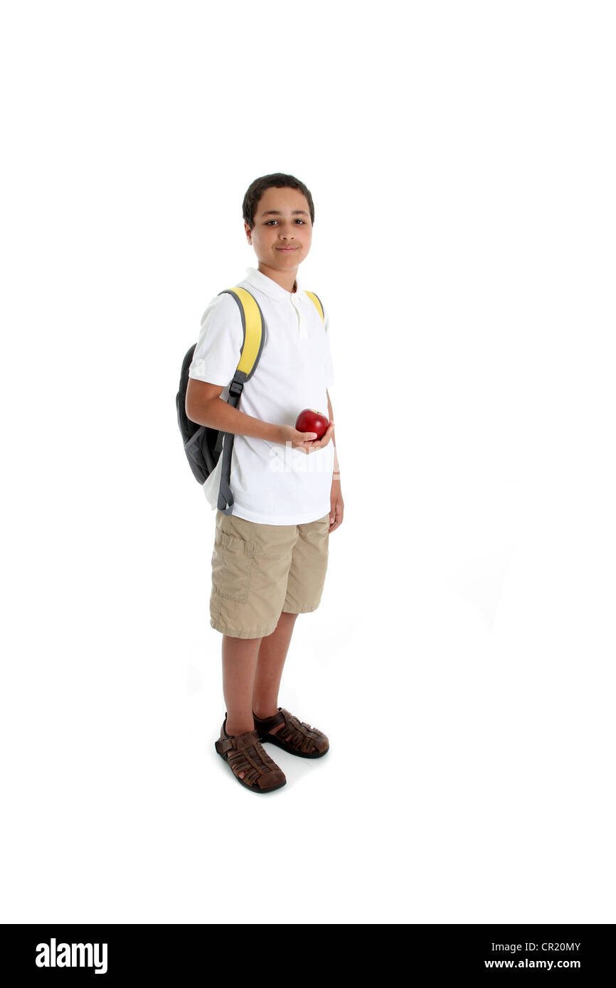 Picture of a child going to school set on white background Stock Photo ...