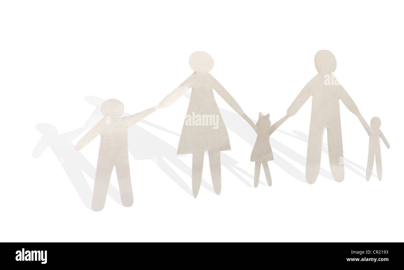 Silhouette family paper Cut Out Stock Images & Pictures - Alamy