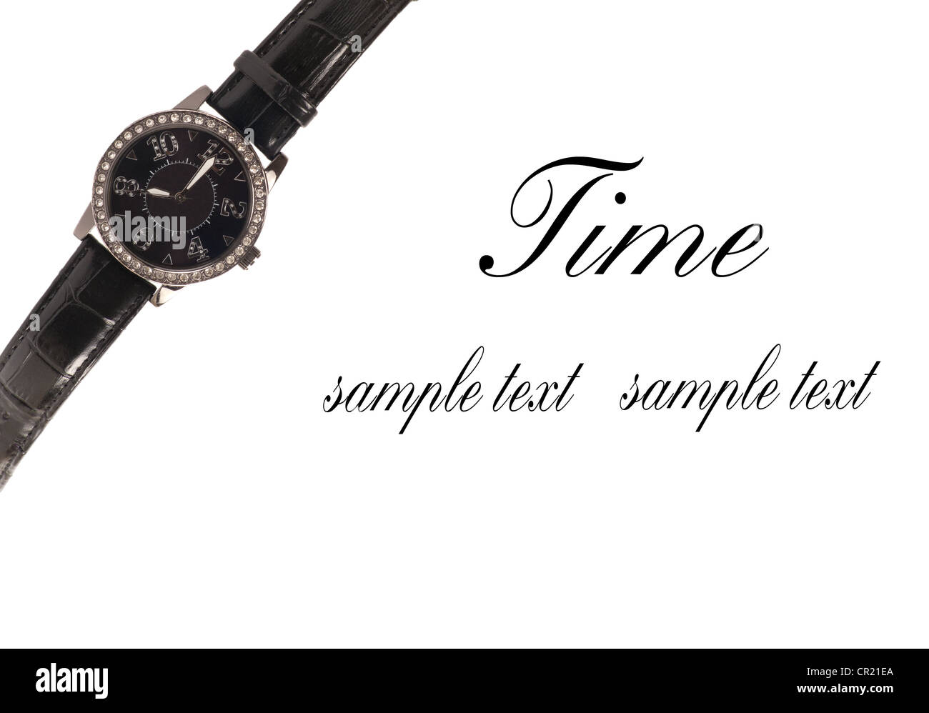 Beautiful wrist watch over white background Stock Photo - Alamy