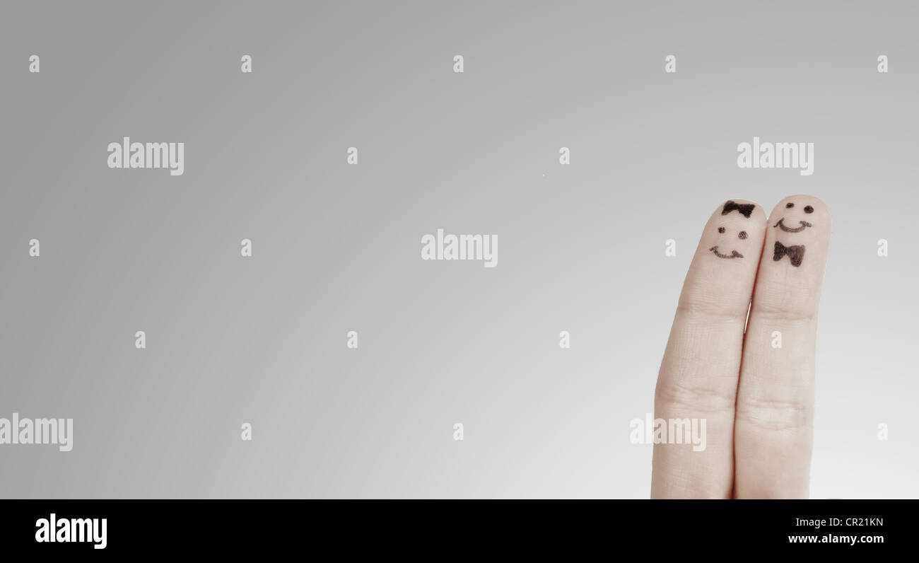 Smiley face finger painted on hi-res stock photography and images - Alamy