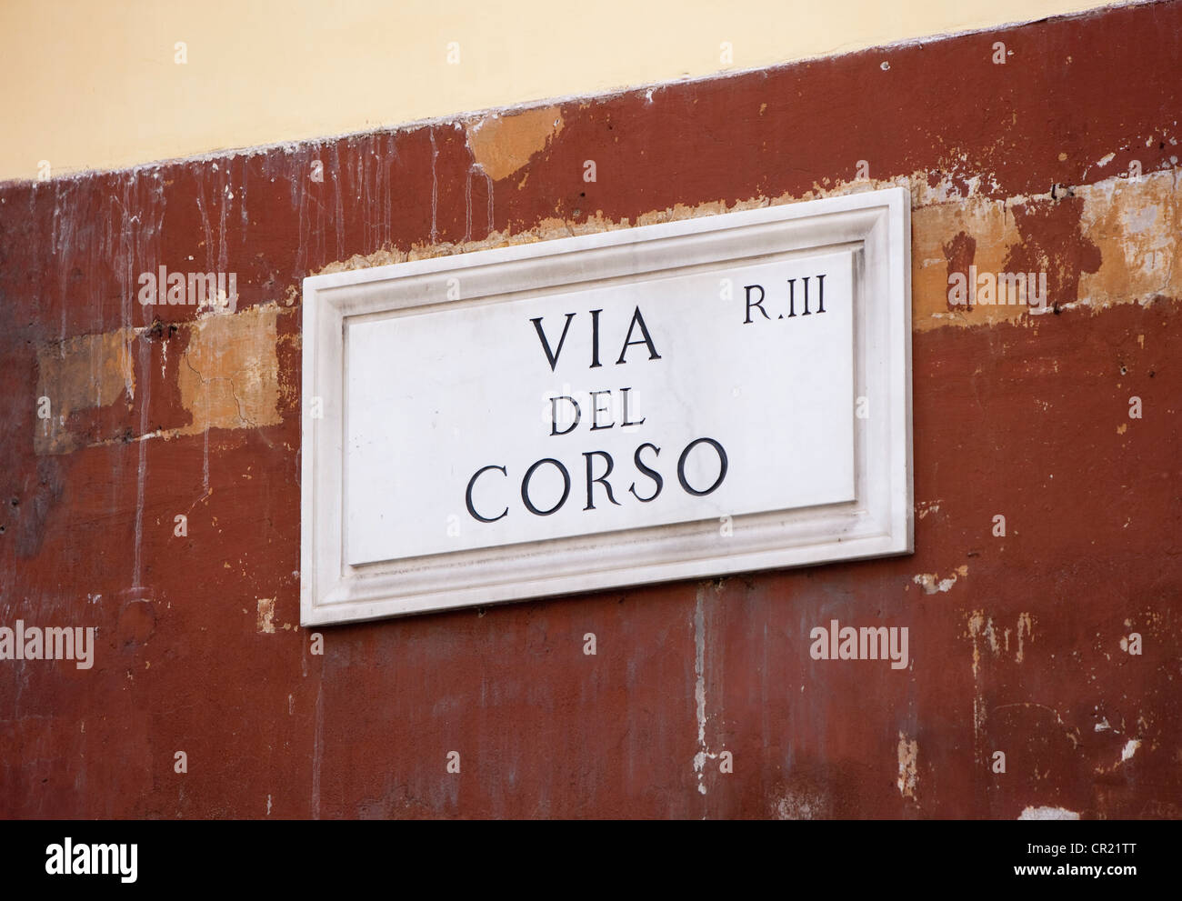 Via del corso sign hi-res stock photography and images - Alamy