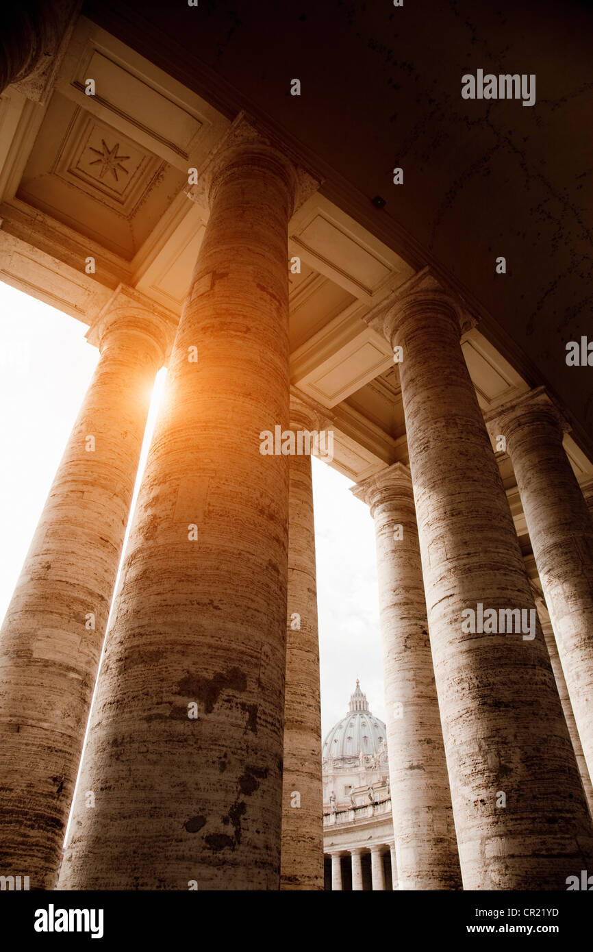 Low angle view of Roman columns Stock Photo - Alamy