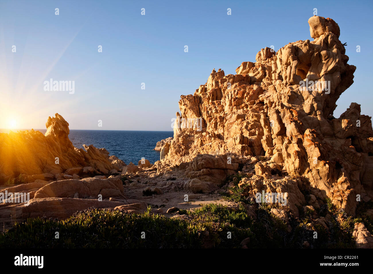 Backlit mediterranean coastline hi-res stock photography and images - Alamy
