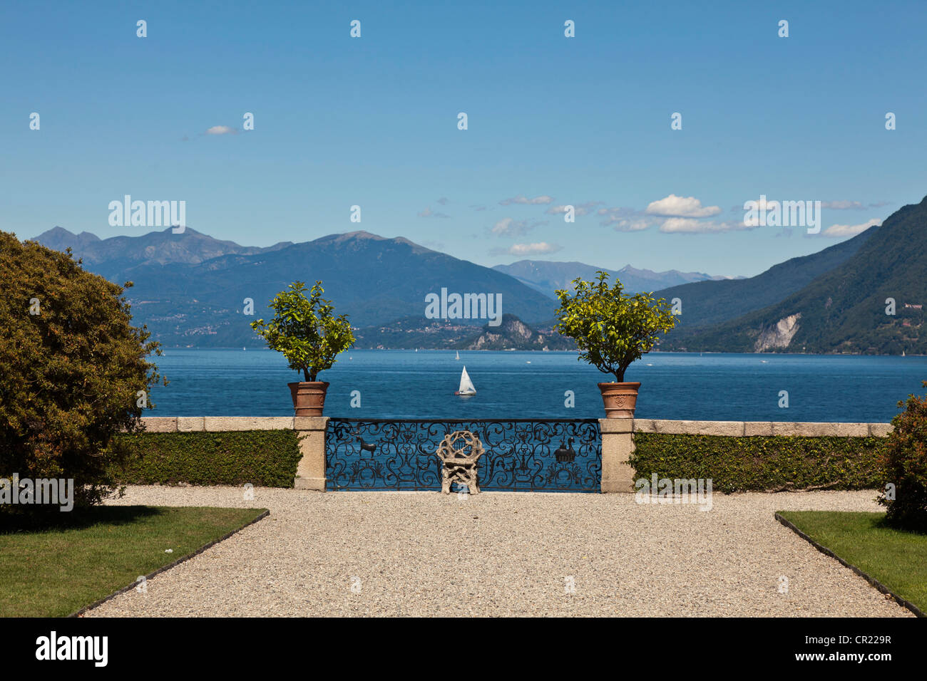 Ornate gate by waterfront Stock Photo - Alamy