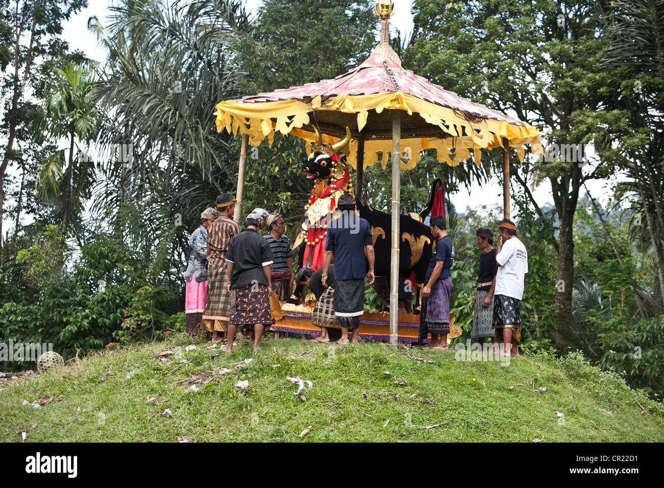 Preparing the pyre Stock Photo - Alamy