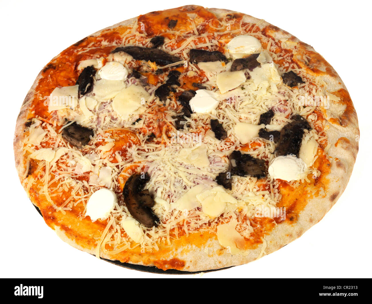Mushroom and Mascarpone Pizza Stock Photo - Alamy
