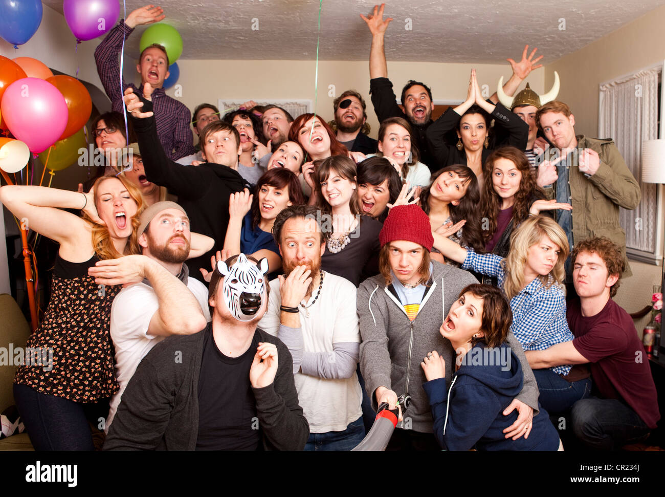 Group portrait at party Stock Photo - Alamy