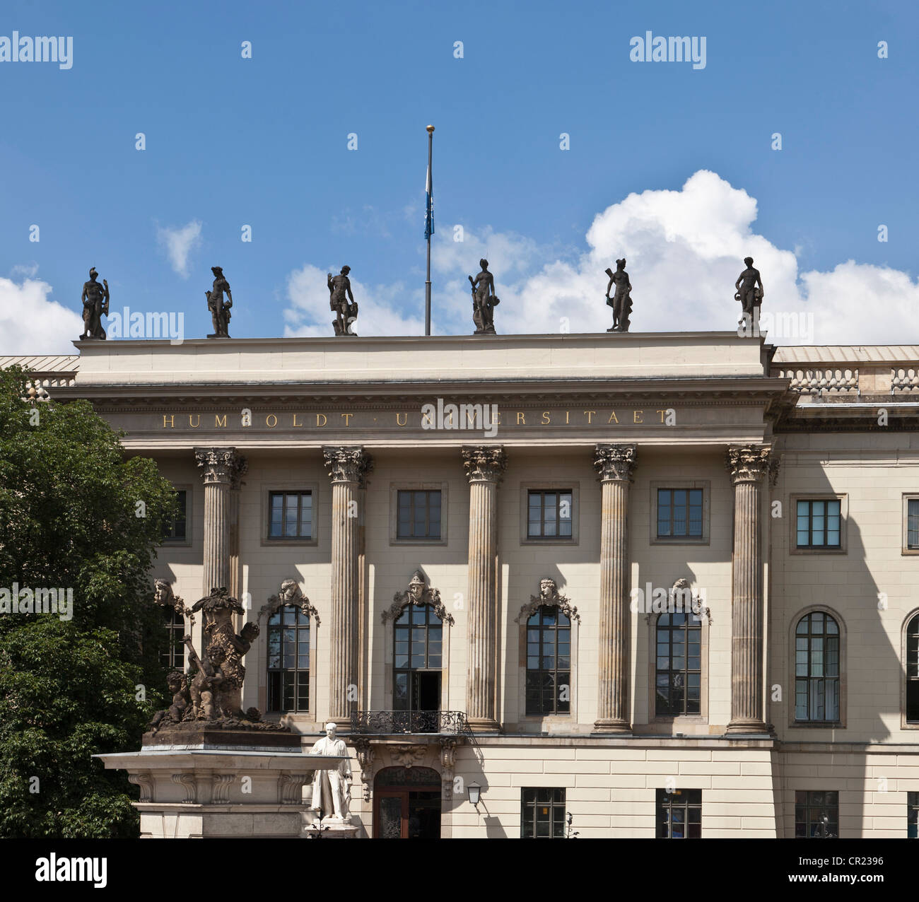 Ornate university building with statues Stock Photo - Alamy