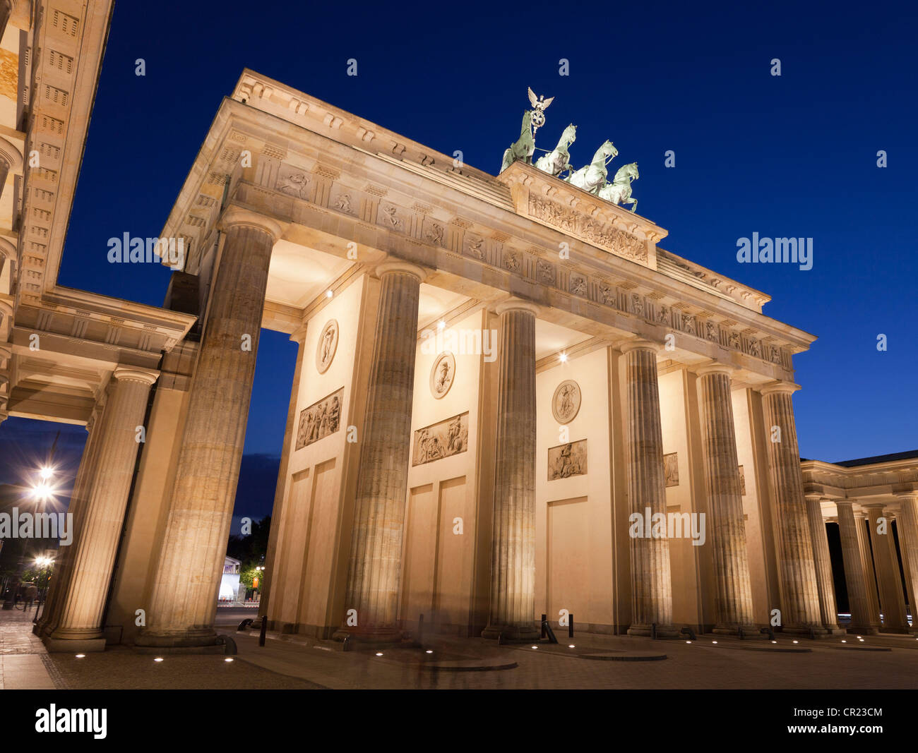 Ornate statues on columned building Stock Photo - Alamy