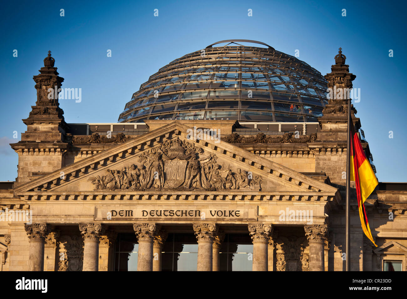 Relief carvings on columned building Stock Photo - Alamy