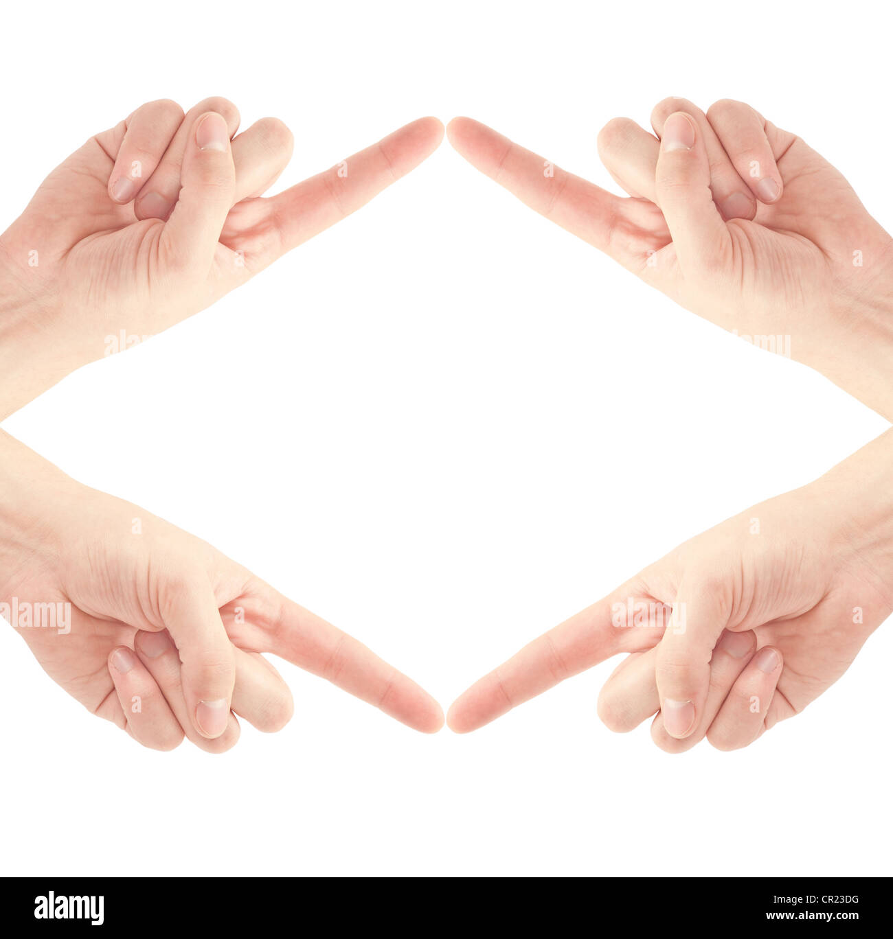 People touching by fingers, isolated on white Stock Photo - Alamy