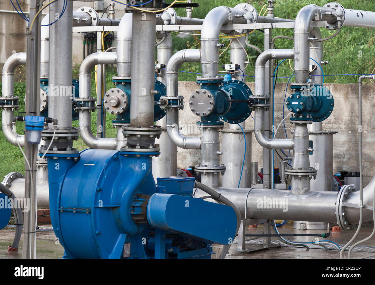 Machinery at garbage collection center Stock Photo - Alamy