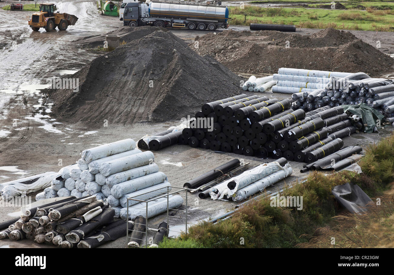 Material in garbage collection center Stock Photo - Alamy