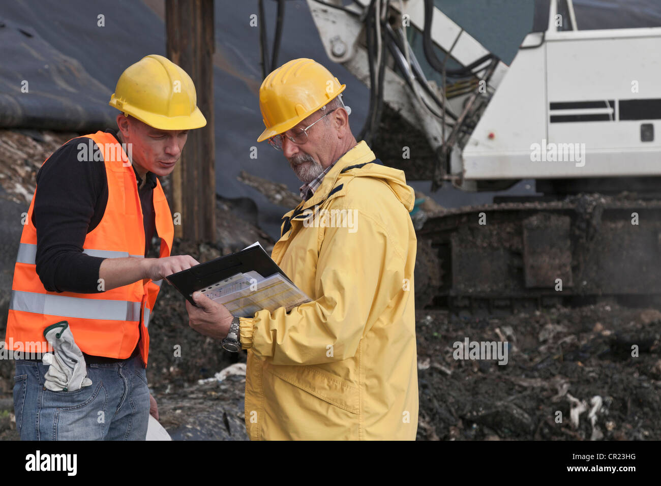 Workers at garbage collection center Stock Photo - Alamy