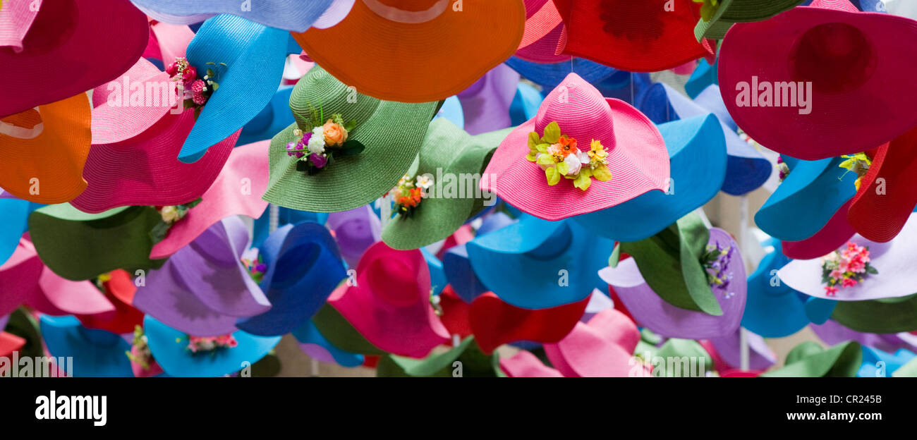 Colourful spring hats Stock Photo - Alamy
