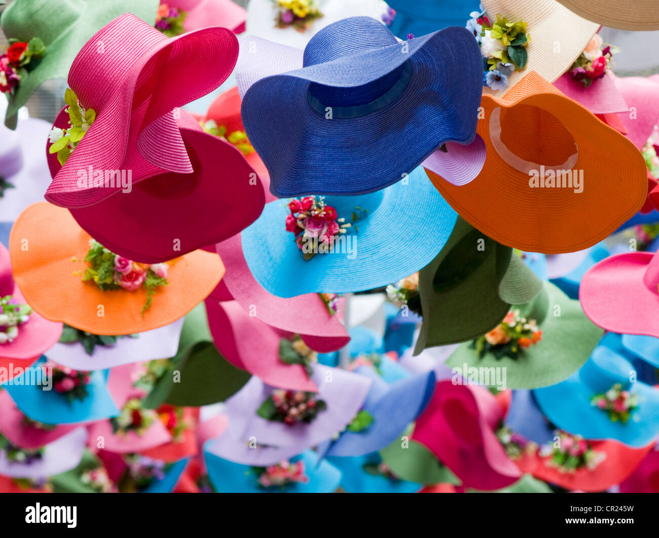 Colourful spring hats Stock Photo - Alamy