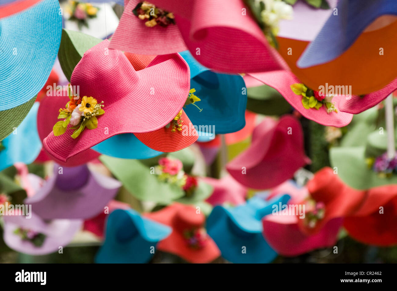 Colourful spring hats Stock Photo - Alamy
