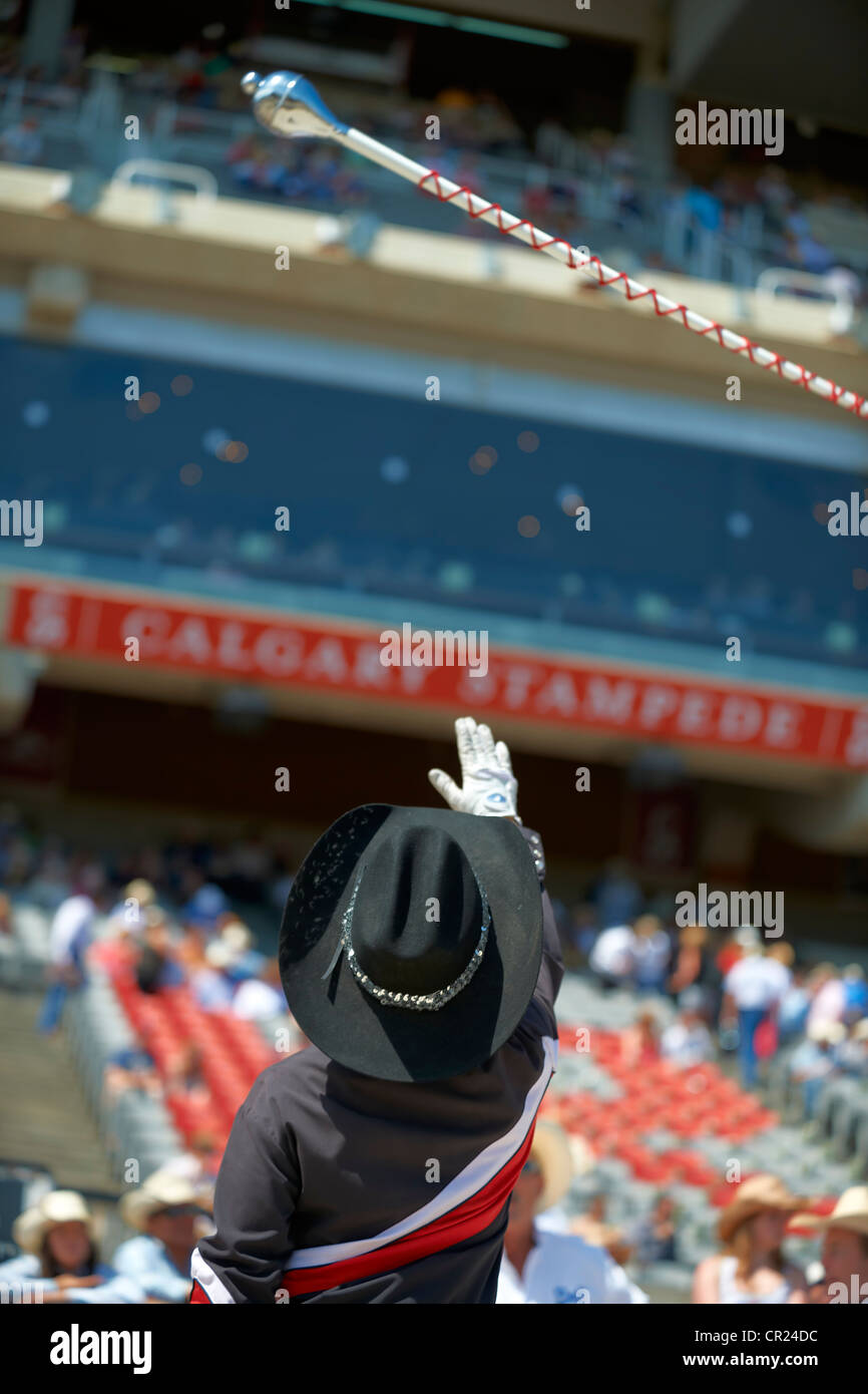 band leader throwing baton at the Calgary Stampede Stock Photo - Alamy
