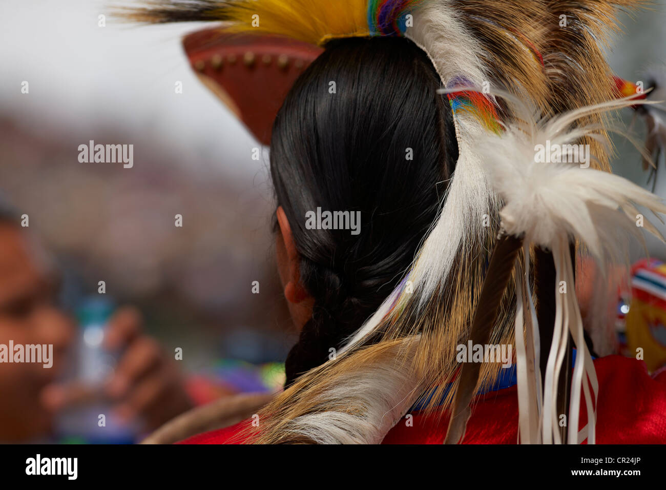 portrait of first nations person from behind Stock Photo - Alamy