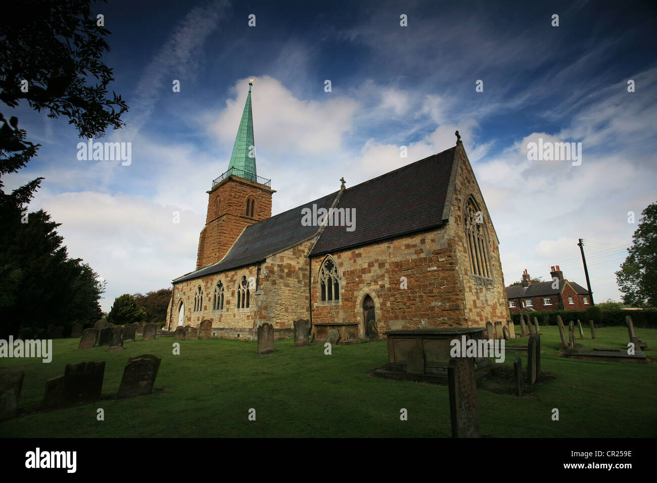 Old English Church Medieval British Village Church Stock Photo - Alamy