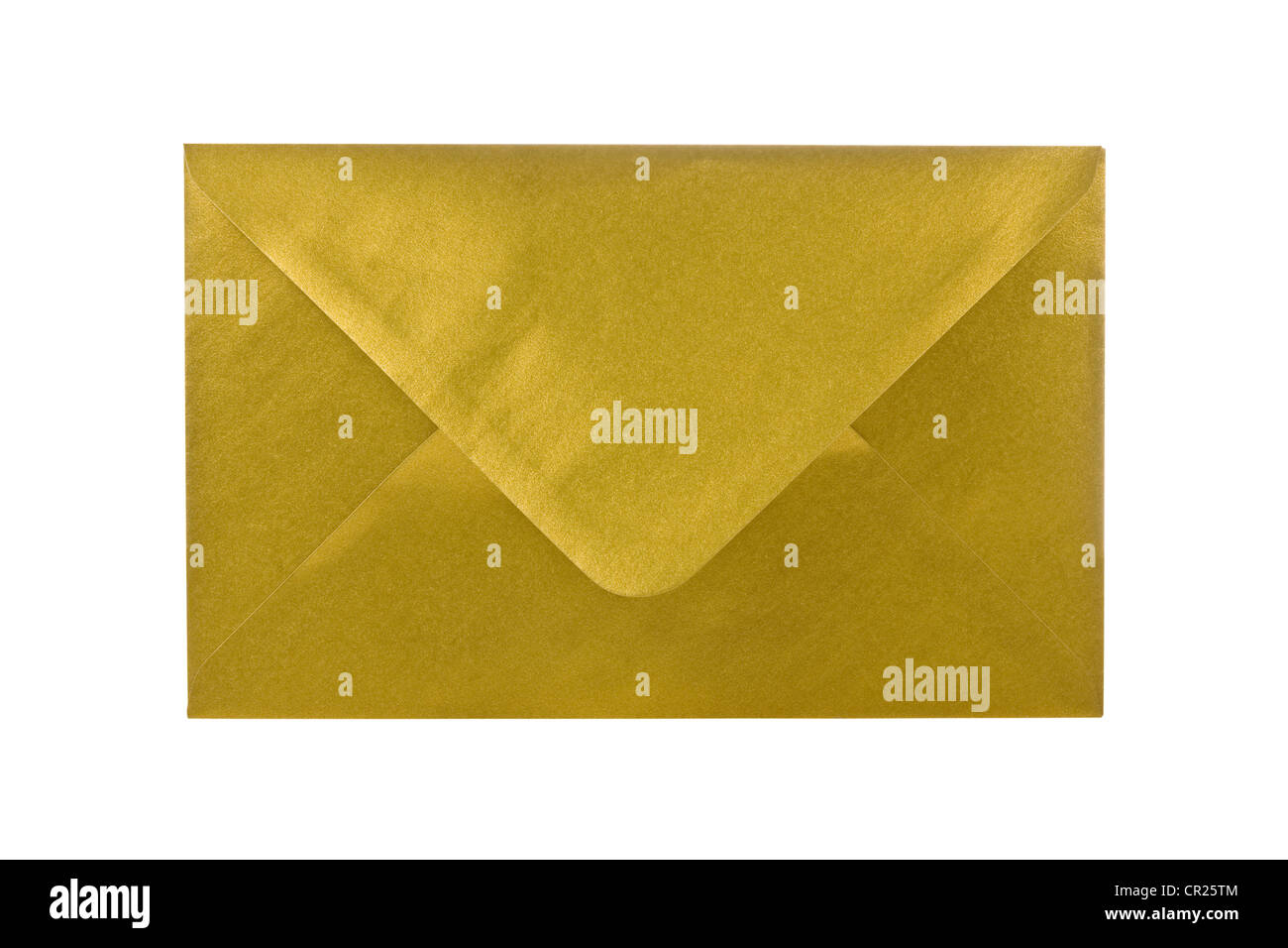 golden envelope isolated over a white background Stock Photo - Alamy
