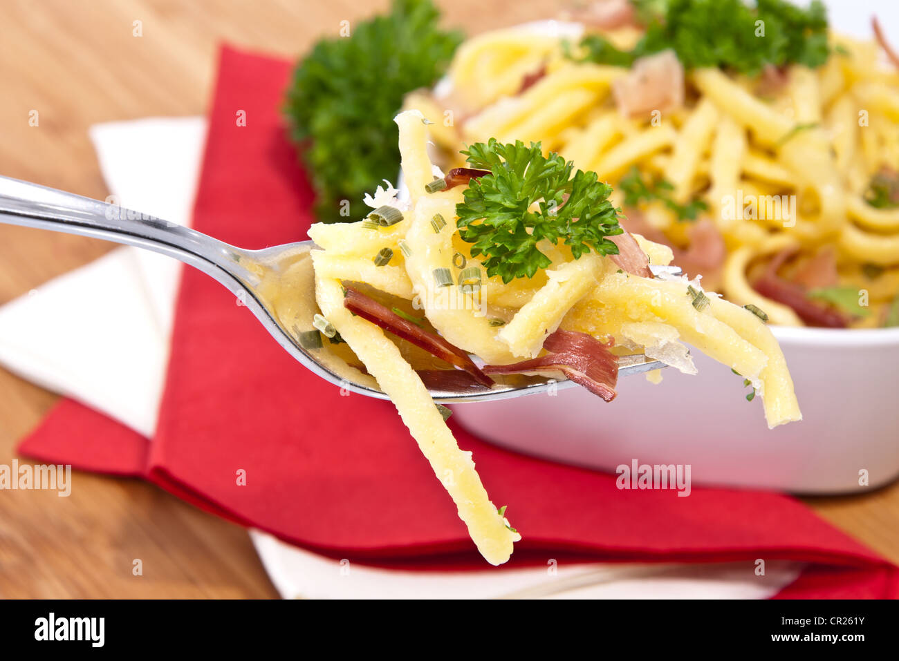 Spatzle wooden bowl hi-res stock photography and images - Alamy