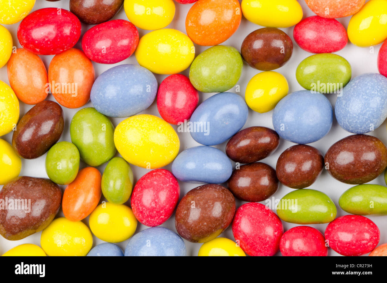 Candy coated chocolate peanut sweet confectionery - studio shot Stock ...