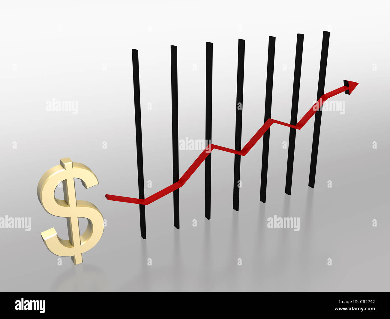 3d currency chart - USD Stock Photo - Alamy