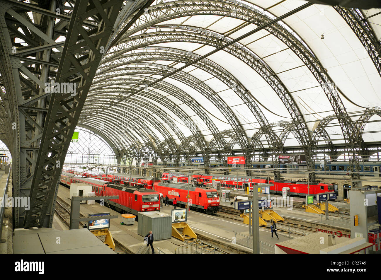 Dresden Hauptbahnhof railway station, Saxony, Germany, renovated by ...