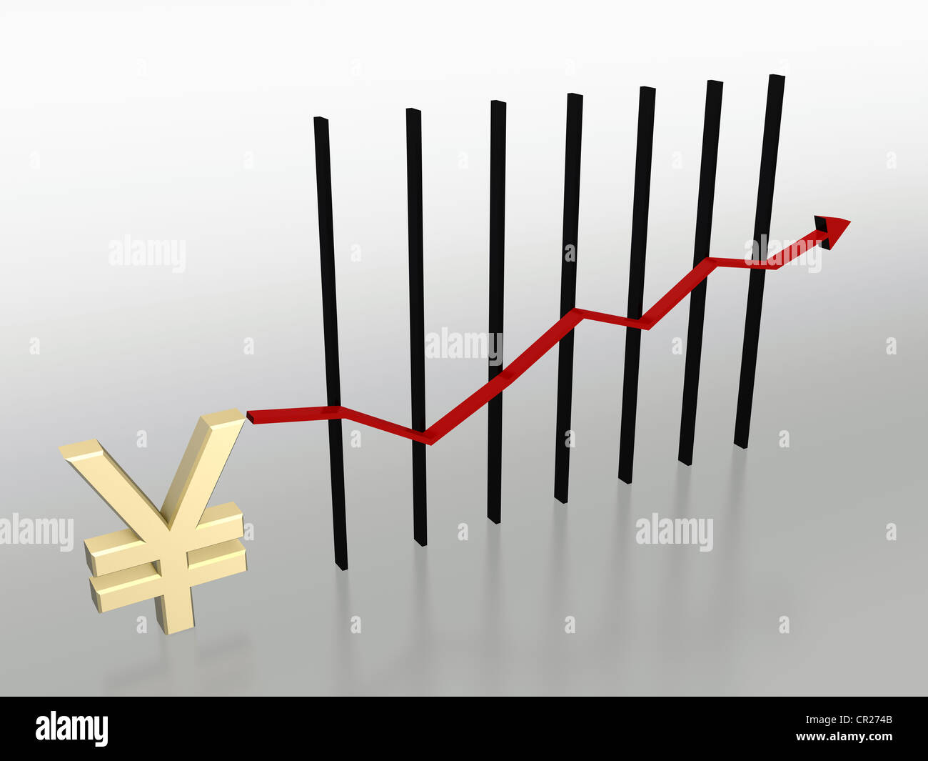 3d currency chart - Yen Stock Photo - Alamy