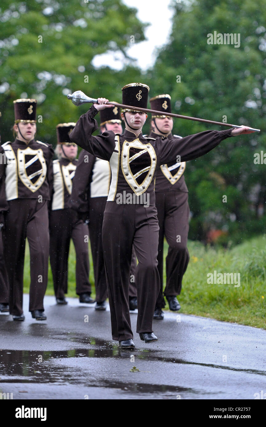 Marching Bands on Parade. Pictured during a competition in north west ...