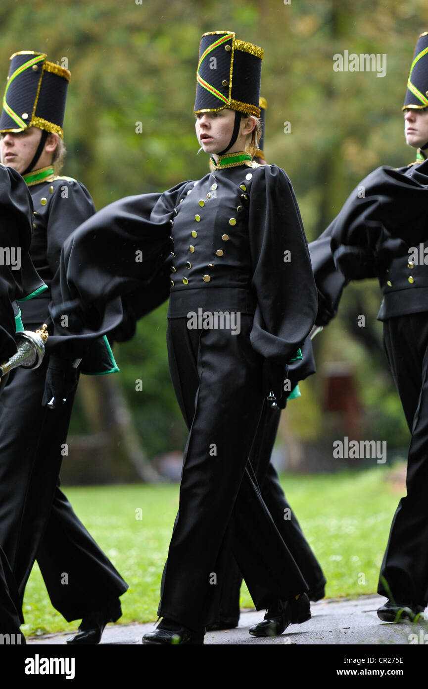 Marching Bands on Parade. Pictured during a competition in north west ...