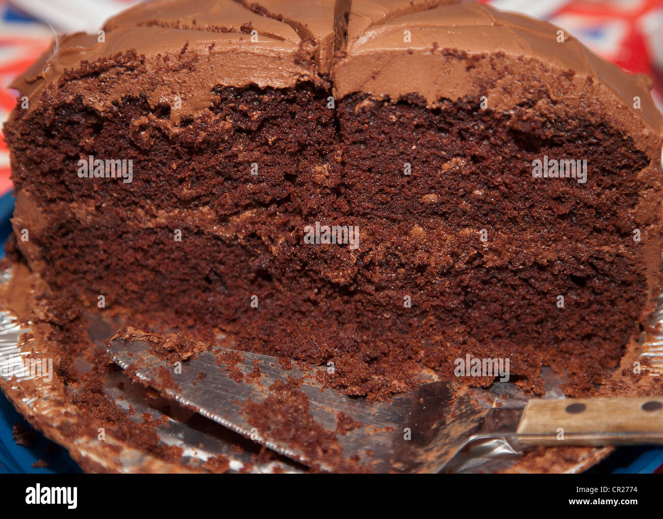 A chocolate gateaux cake Stock Photo - Alamy