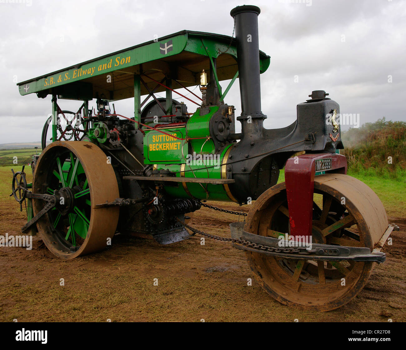 Steam traction engine, at a Cornwall country fair Stock Photo - Alamy