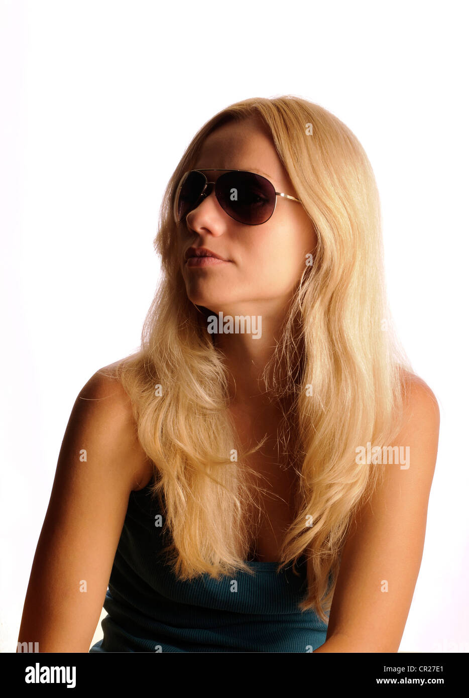 Girl with sunglasses Stock Photo - Alamy