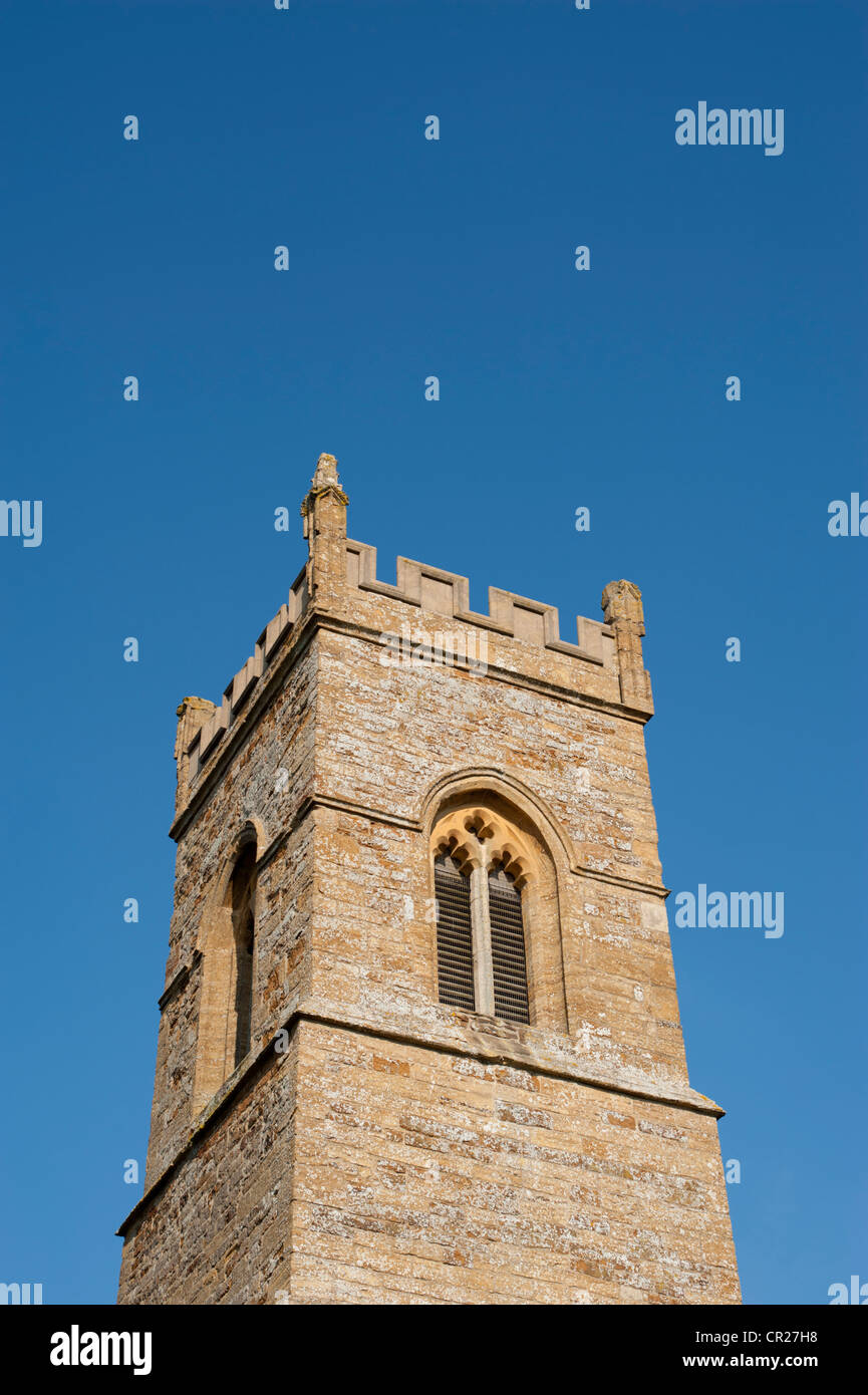 The tower of Saint Helen's Church, Great Oxendon, Northamptonshire ...