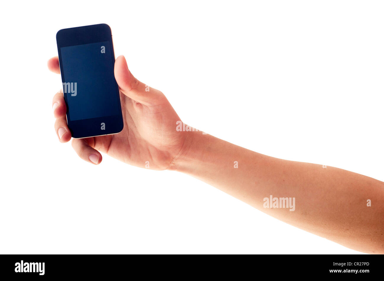isolated hand holding smartphone or phone, two clipping path is in jpg ...