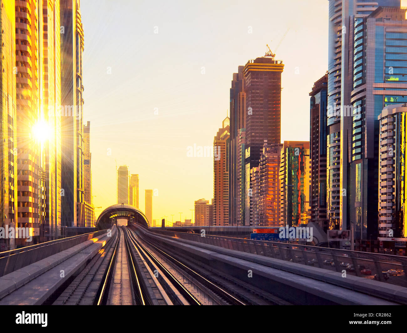 Downtown dubai metro rails hi-res stock photography and images - Alamy