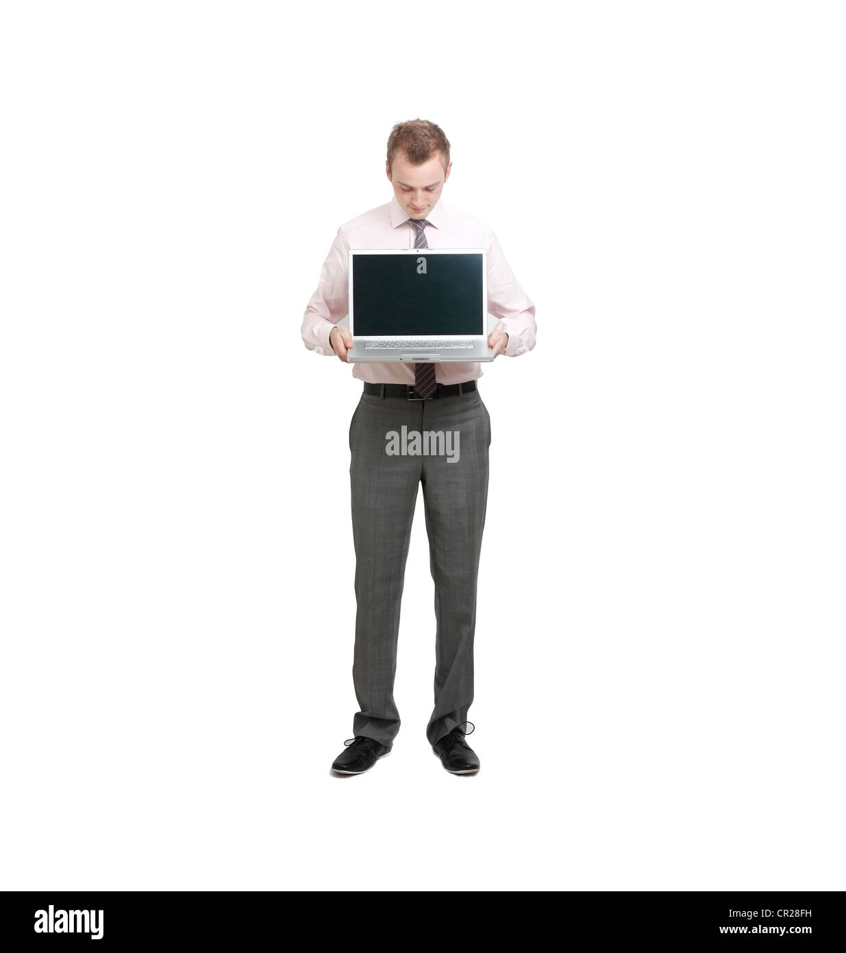 A business man presenting on a laptop Stock Photo - Alamy