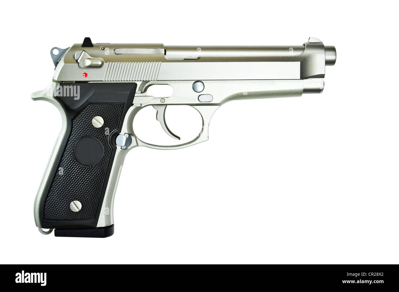 Weapons automatic pistol on white background Stock Photo - Alamy