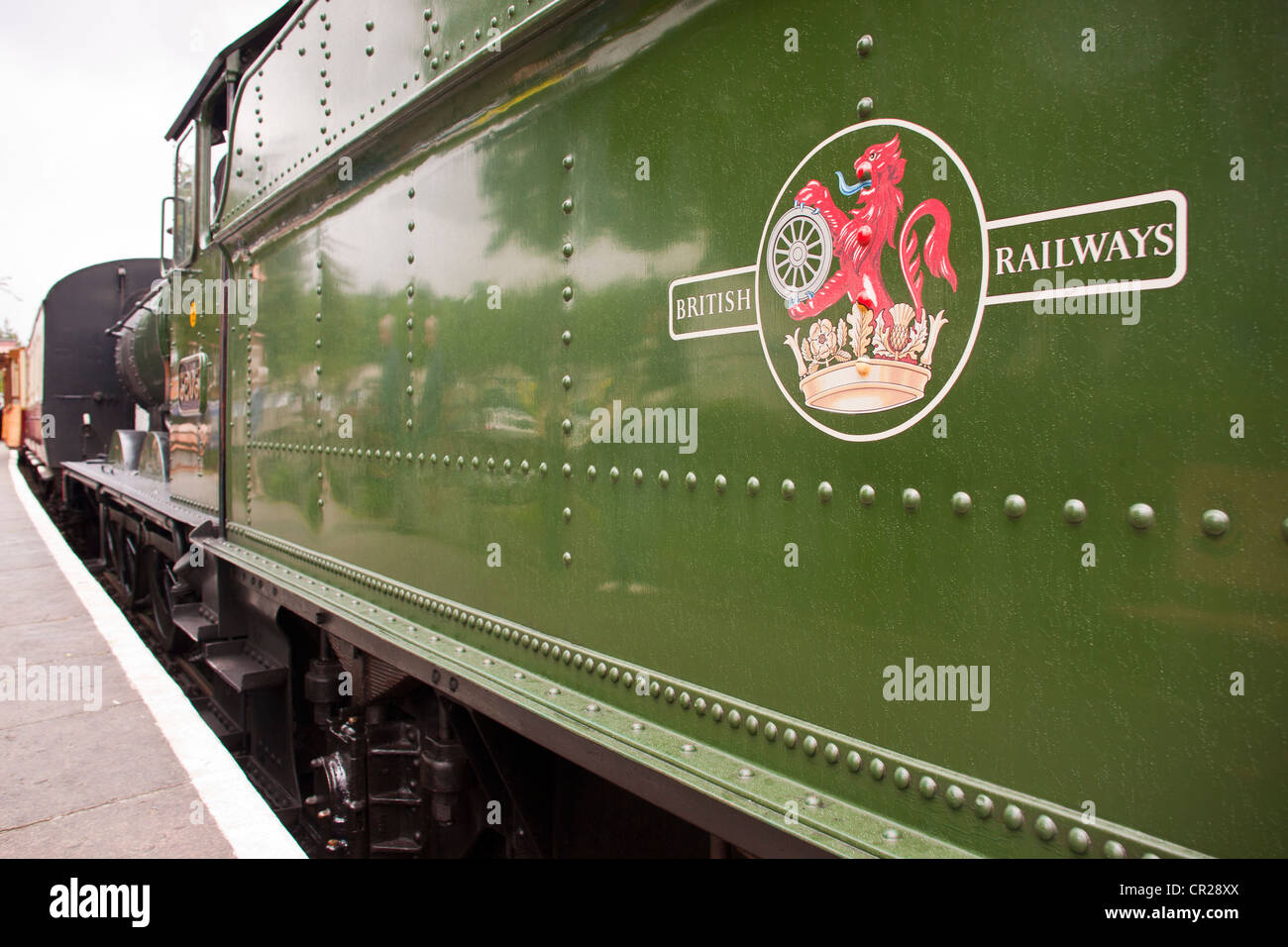 South devon steam railway line at buckfastleigh station hi-res stock ...