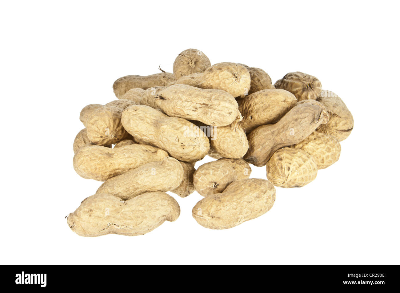 Group of peanuts isolated on white background Stock Photo - Alamy